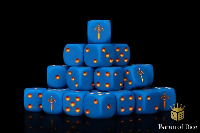 Baron Of Dice 6-Sided d6 Elven Sword Dice Pack 25-Count Rounded - ToyWiz