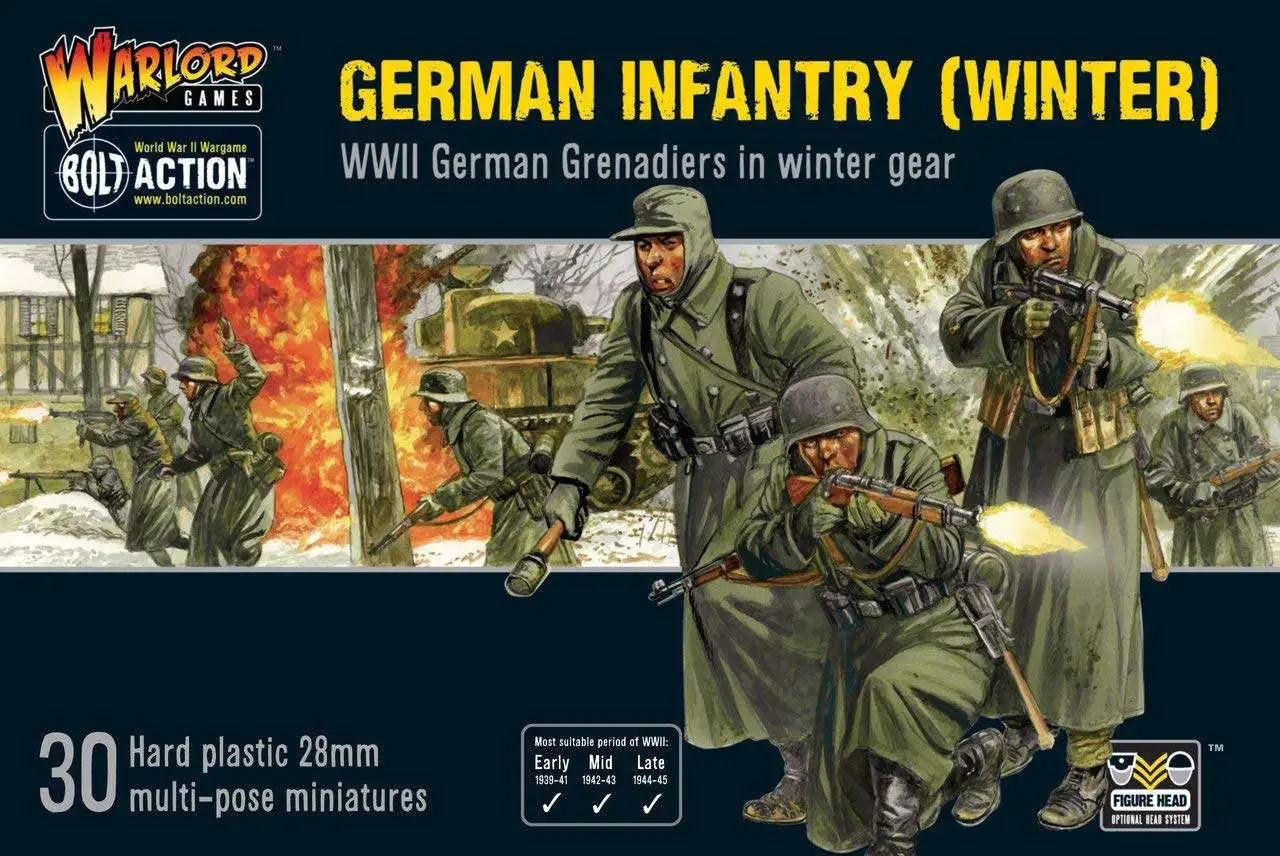 Bolt Action WWII Wargame Axis Germans Infantry Winter Miniatures ...