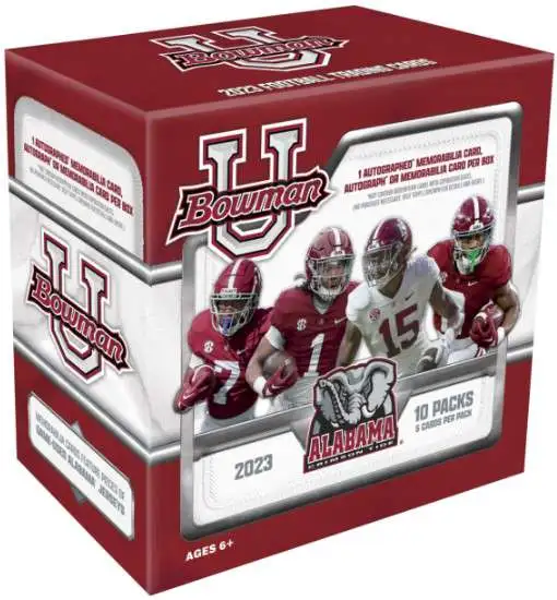 NCAA Topps 2023 Bowman U Football Alabama Crimson Tide Trading Card Box ...