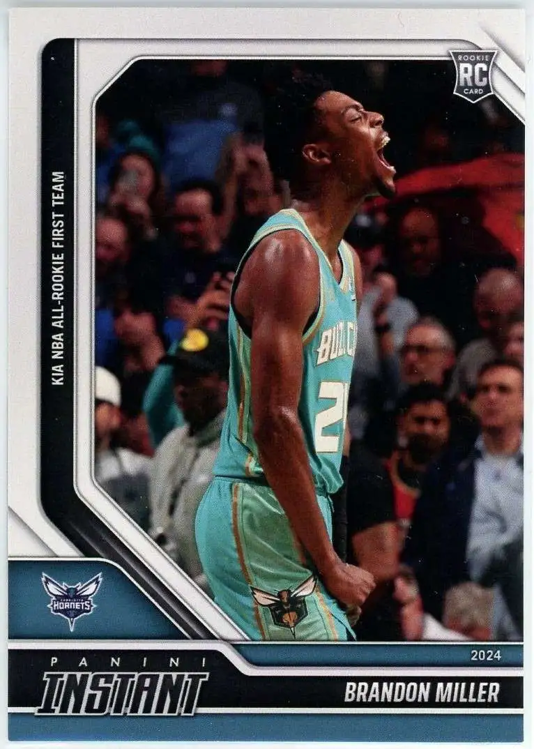 NBA 2023-24 Instant All-Rookie First Team Basketball Single Card Brandon Miller 575 Rookie - ToyWiz