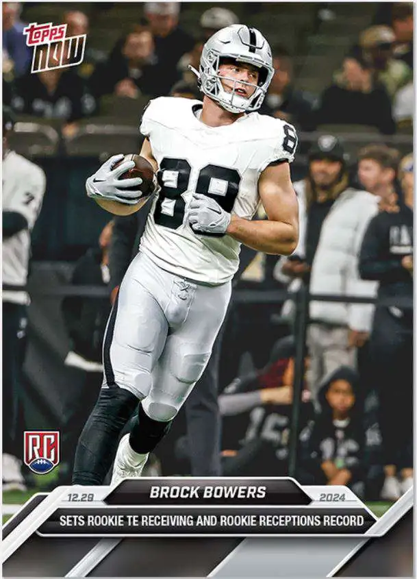 NFL Las Vegas Raiders 2024 NOW Football Single Card Brock Bowers 17 Rookie, Sets Rookie TE ...