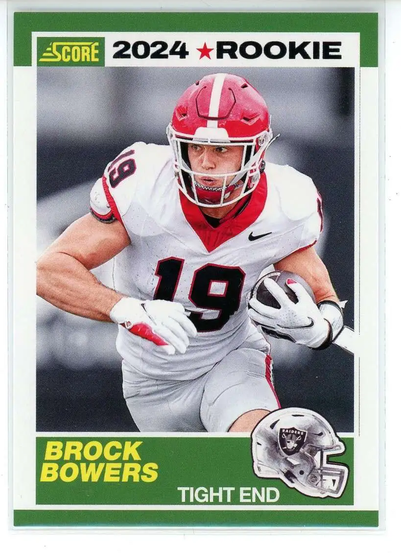 NFL 2024 Score Football Single Card 35th Anniversary Brock Bowers 10 Rookie - ToyWiz