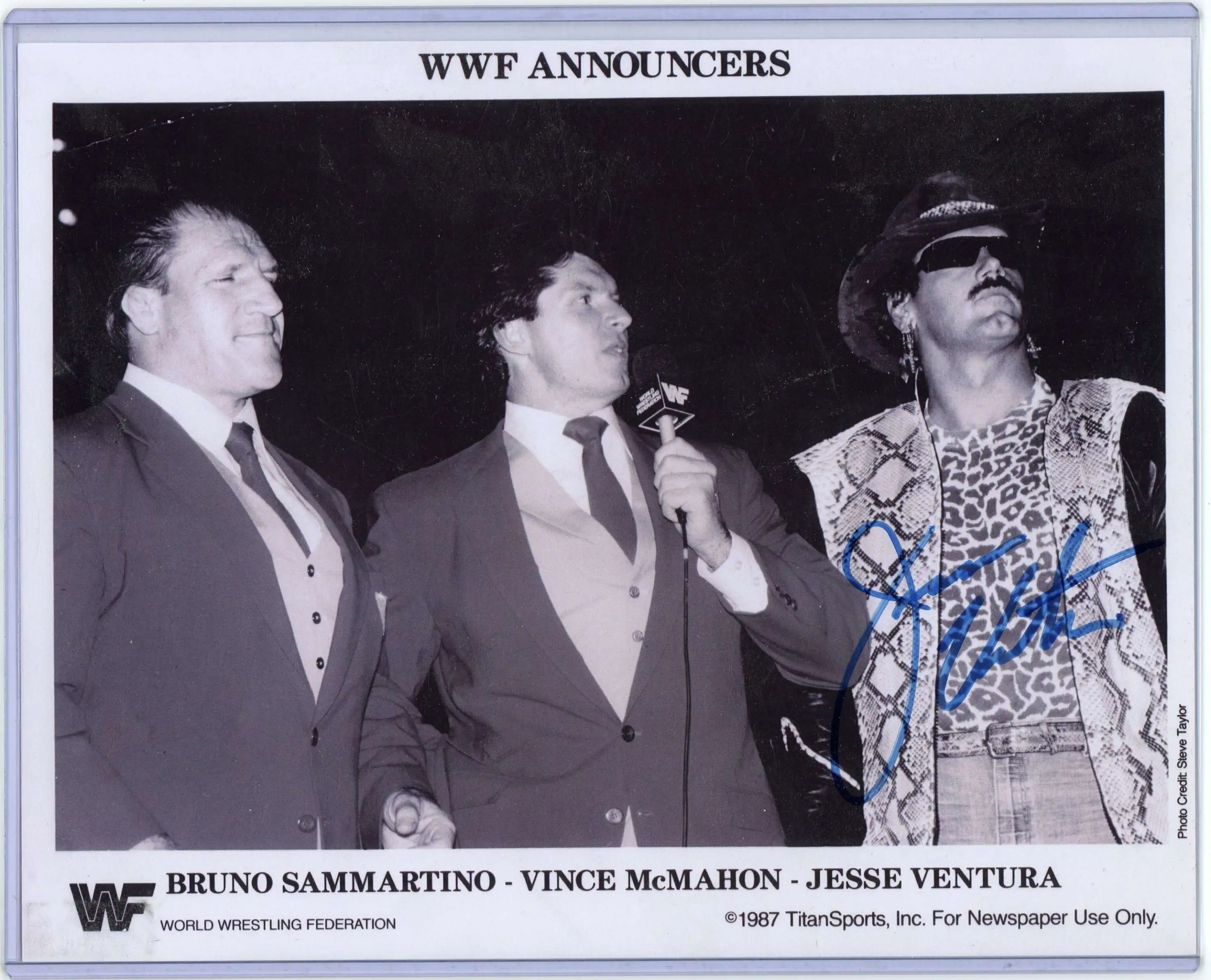 WWE Jesse Ventura Autograph Autographed Photo 8x10 - ToyWiz