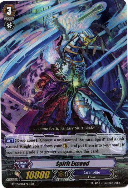 Cardfight Vanguard Onslaught of Dragon Souls Single Card RRR Spirit Exceed BT02-002 - ToyWiz