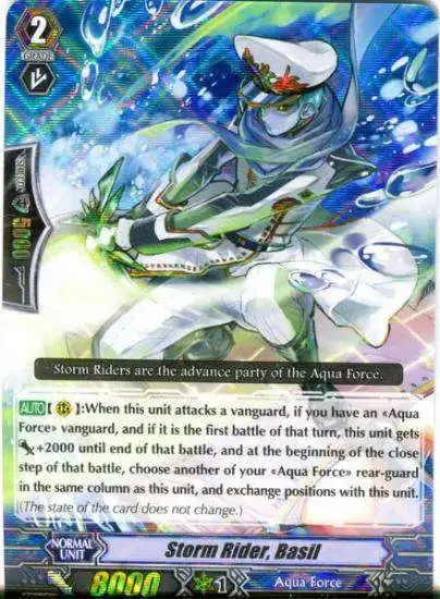 Cardfight Vanguard Blue Storm Armada Single Card RRR Rare Storm Rider, Basil BT08-007 - ToyWiz