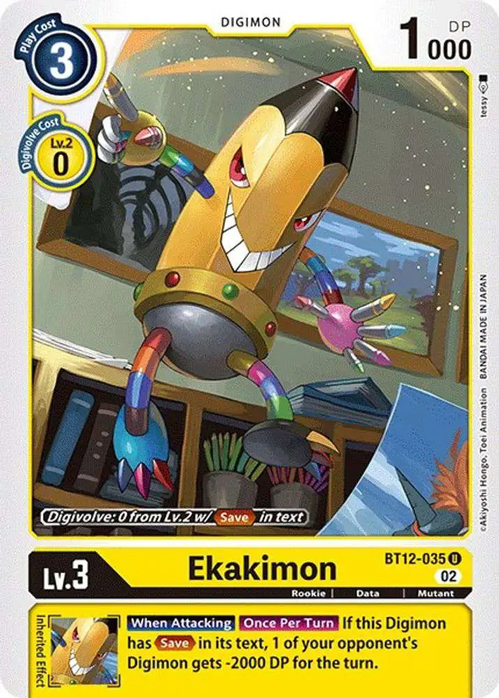 Digimon Trading Card Game Across Time Single Card Uncommon Ekakimon BT12-035 - ToyWiz