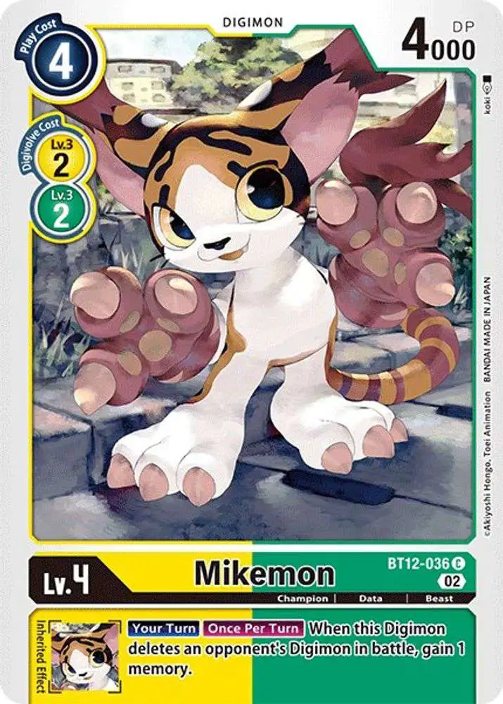 Digimon Trading Card Game Across Time Single Card Common Mikemon BT12-036 - ToyWiz