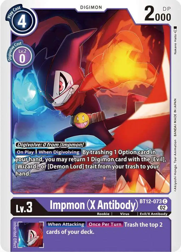 Digimon Trading Card Game Across Time Single Card Common Impmon X ...