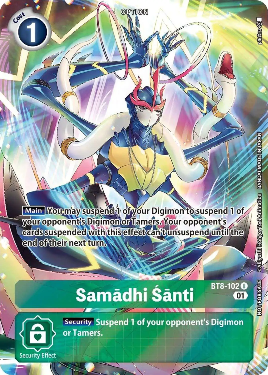 Digimon New Awakening Single Card Uncommon Samadhi Santi BT8-102 Summer 2022 Dash Pack - ToyWiz