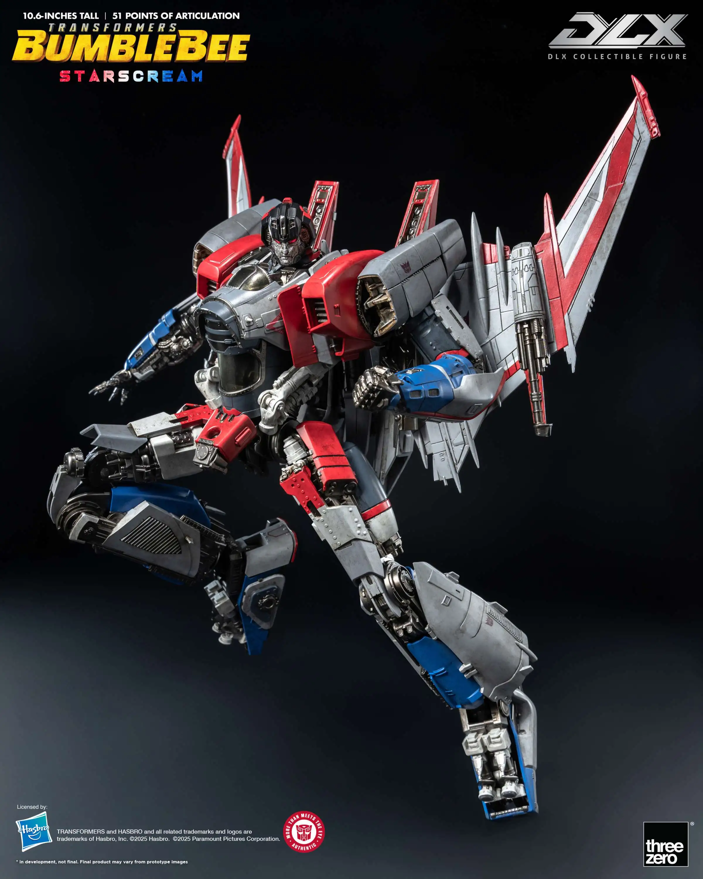 Transformers Bumblebee Movie Starscream 10.6 DLX Scale Figure ThreeA ...