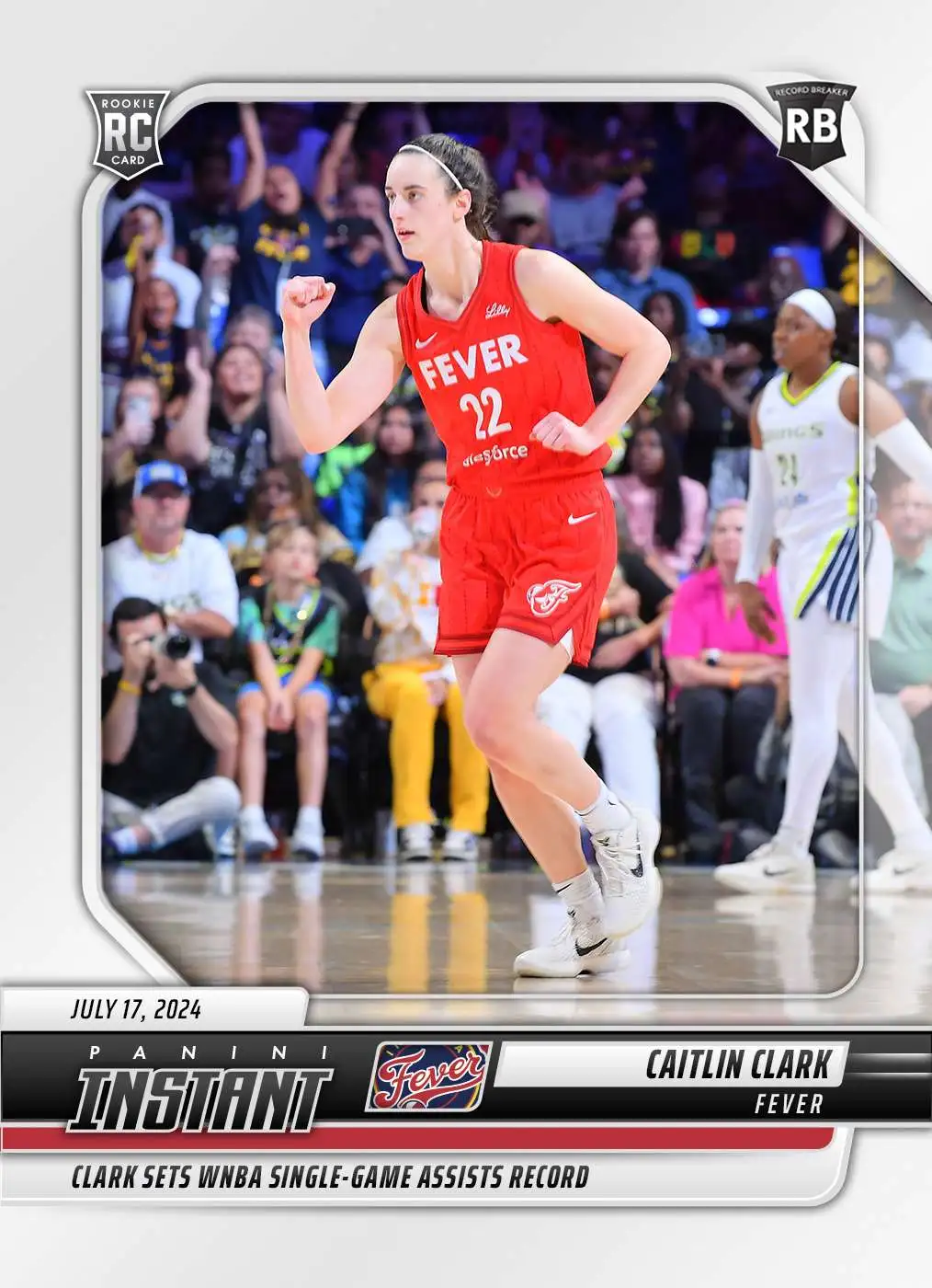 WNBA Indiana Fever 2024 Instant Basketball Single Card Caitlin Clark 159 Rookie, Sets WNBA ...