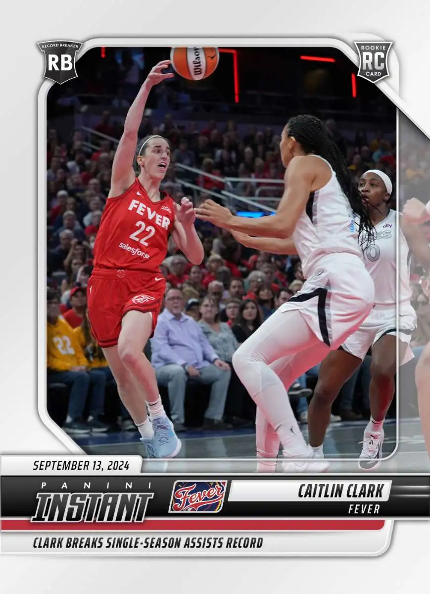 WNBA Indiana Fever 2024 Instant Basketball Single Card Caitlin Clark 213 Rookie, Breaks Single ...