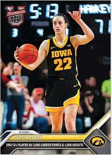 NCAA Iowa Hawkeyes 2023-24 Bowman U NOW Basketball Single Card Caitlin ...