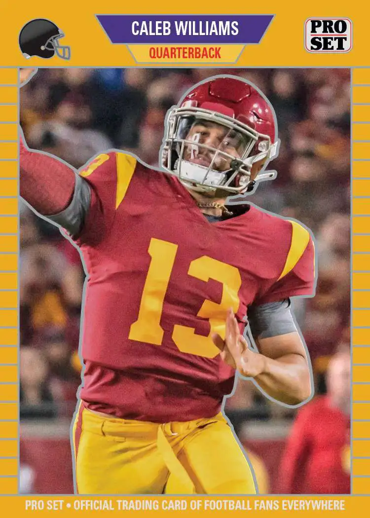 NFL Leaf 2023 Pro Set Metal Single Card 199 Limited Edition Gold Caleb ...