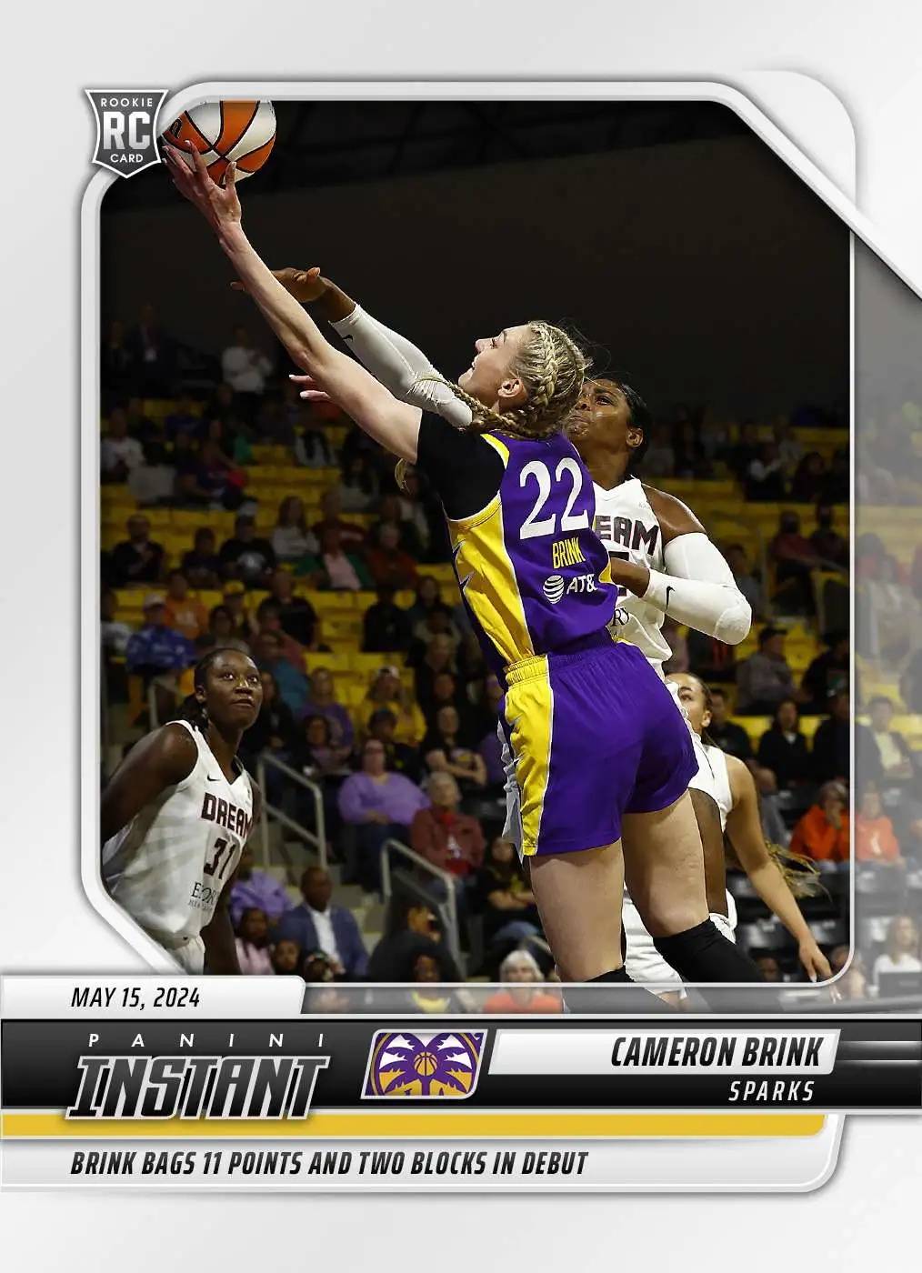 WNBA 2024 Instant Basketball Single Card Cameron Brink 17 Rookie - ToyWiz