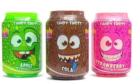 Raindrops Candy Shots Liquid Candy Flavor Assortment 1 Cola, 1 Apple 1 ...