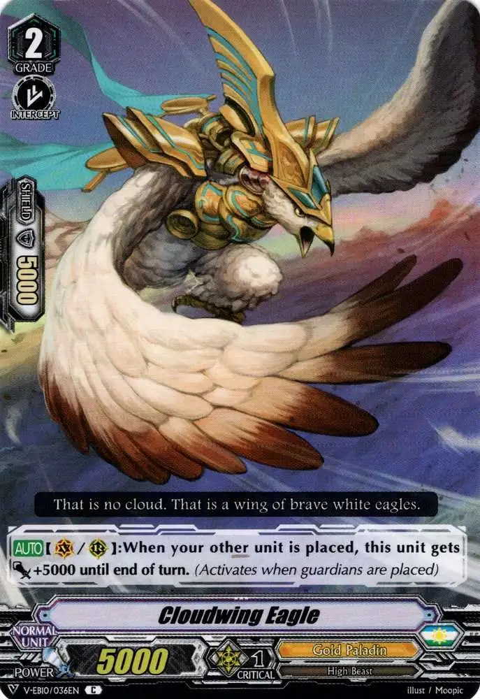 Cardfight Vanguard The Mysterious Fortune Single Card Common Cloudwing Eagle V-EB10036 - ToyWiz