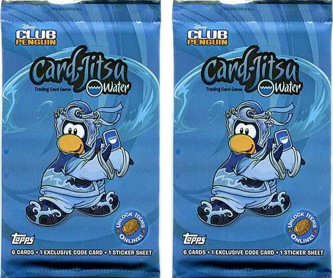 Club Penguin Card-Jitsu Trading Card Game Water Series 4 LOT of 2 ...