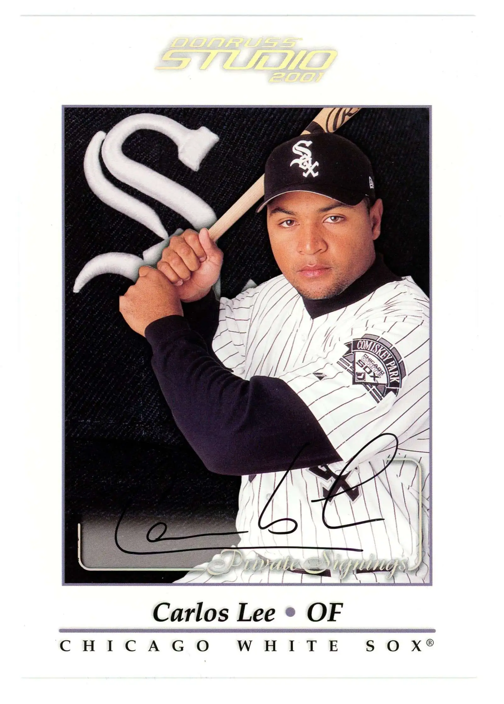 MLB 2001 Donruss Studio Carlos Lee Private Signings Oversized Single ...