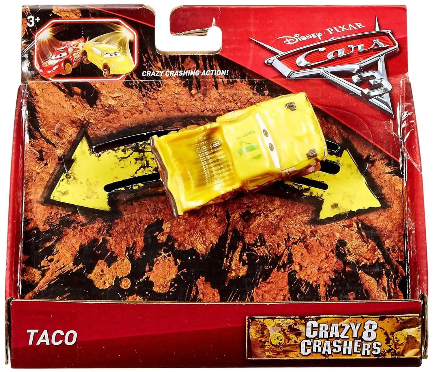 Disney Pixar Cars Cars 3 Crazy 8 Crashers Taco Vehicle Mattel Toys - ToyWiz