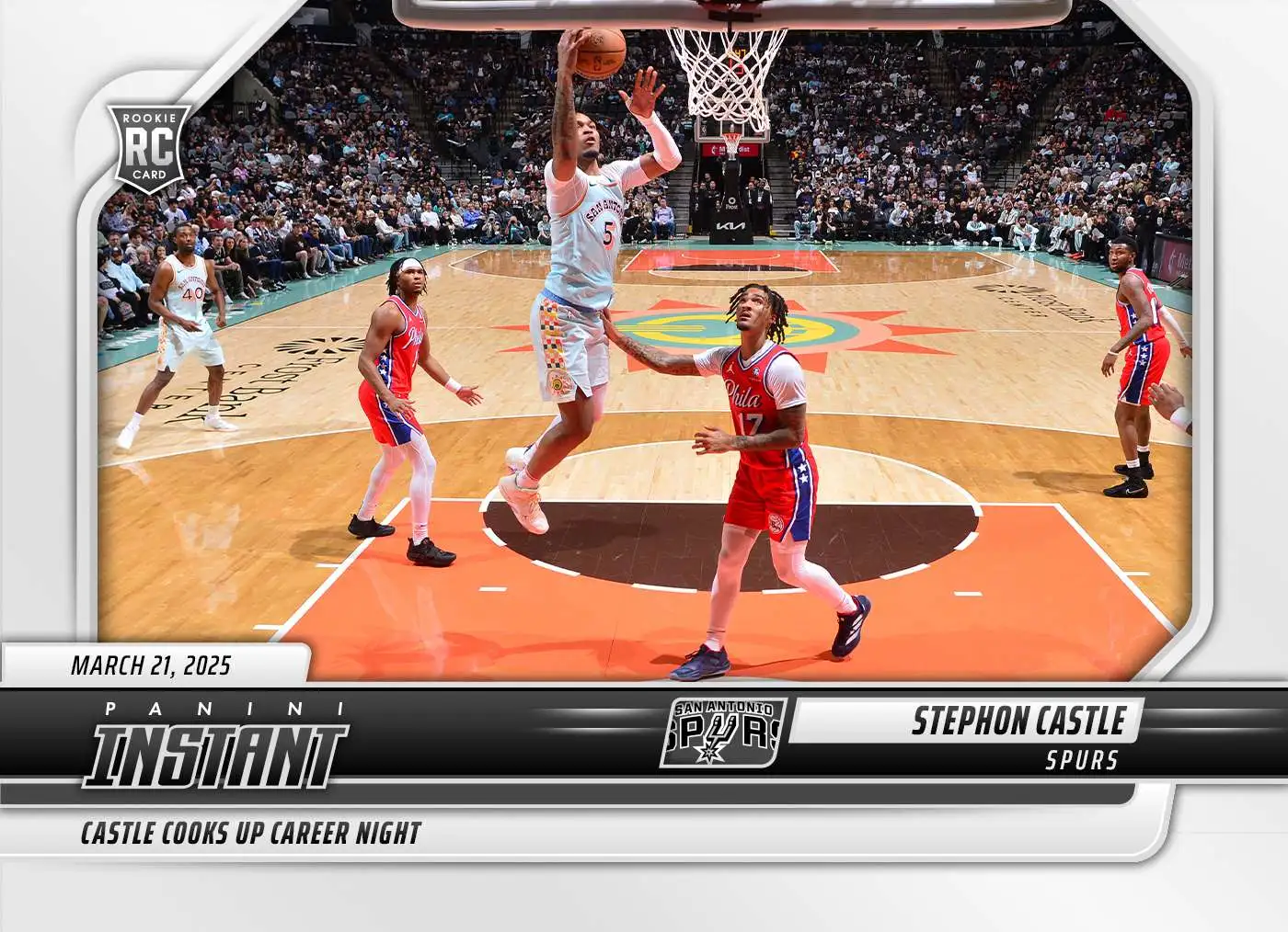 NBA 2024-25 Panini Instant Basketball Single Card Stephon Castle 456 ...