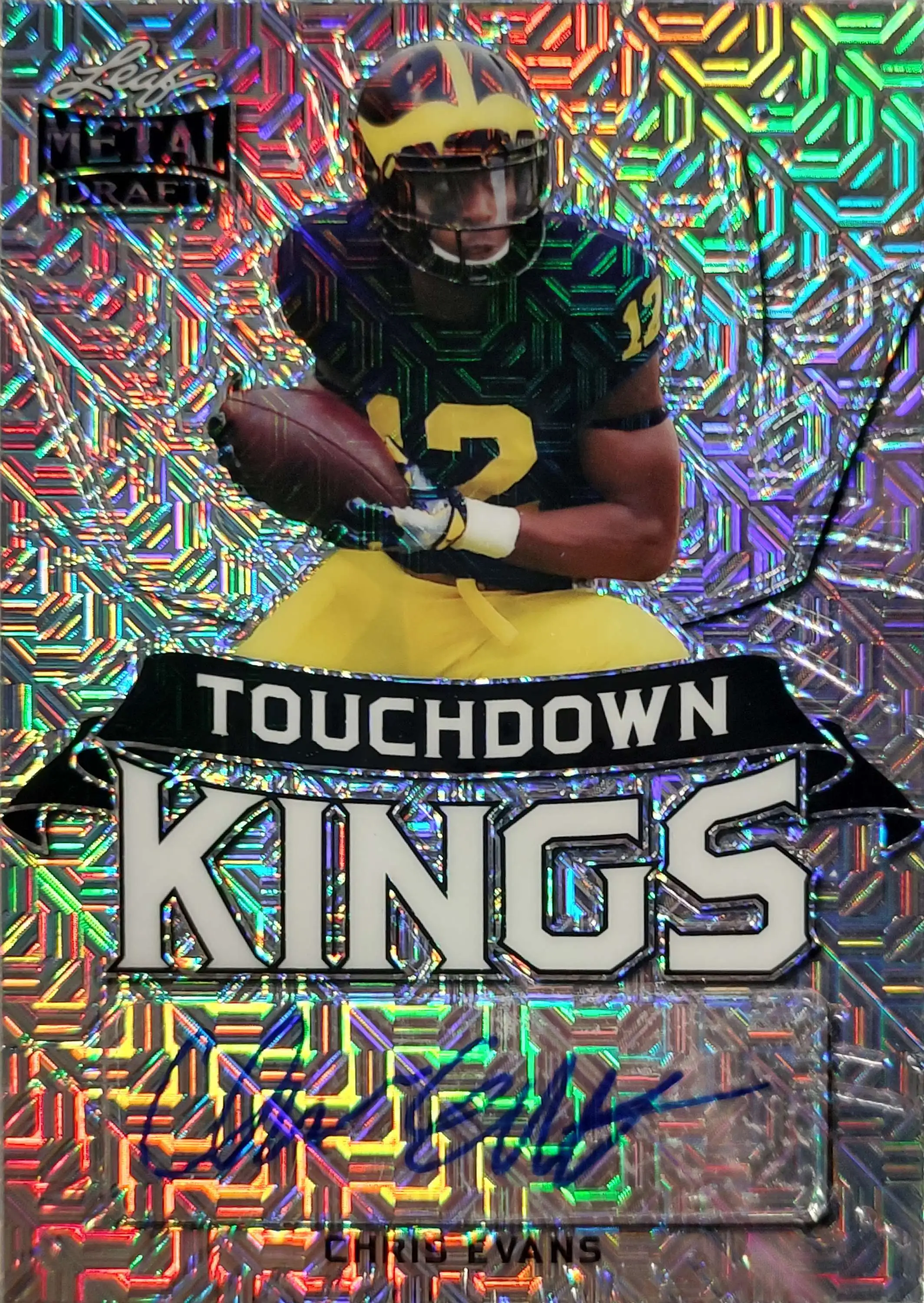NFL Leaf 2021 Leaf Metal Draft Chris Evans 2230 Autographed Single Card ...