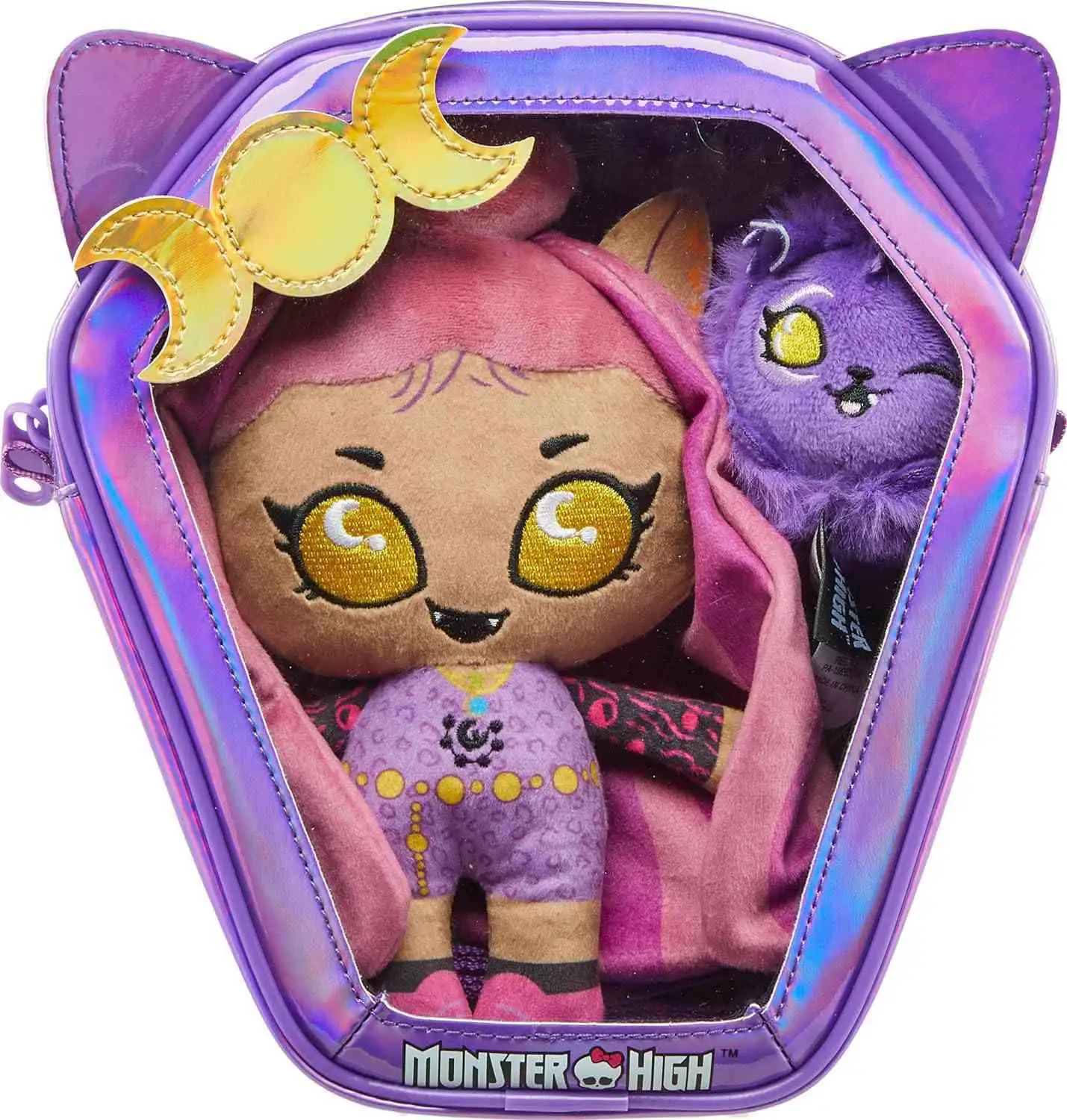 Monster High Ghoul N Go Clawdeen Wolf Crescent 6.5 Plush Dolls in Small ...