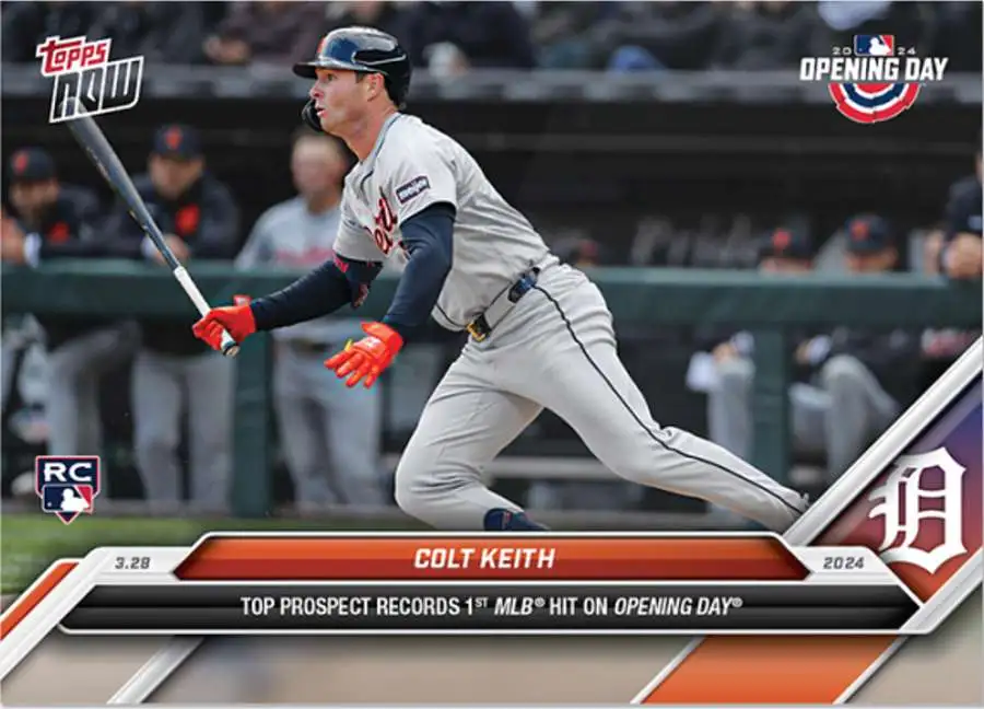 MLB Detroit Tigers 2024 NOW Baseball Single Card Colt Keith Exclusive ...