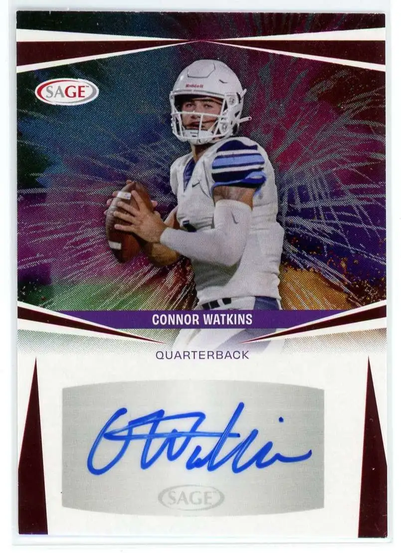 NCAA 2025 Sage Low Series Football Single Card Red Connor Watkins A-CW2 ...