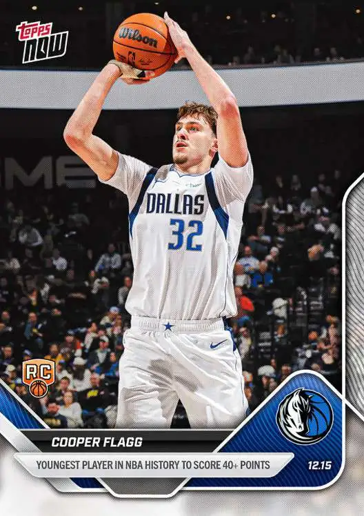 NBA Dallas Mavericks 2025-26 NOW Basketball Single Card Cooper Flagg 86 ...