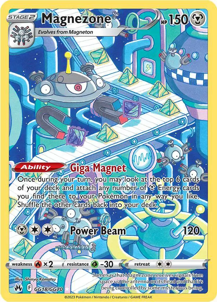 Pokemon Trading Card Game Crown Zenith Single Card Holo Rare Magnezone GG18 Galarian Gallery ...