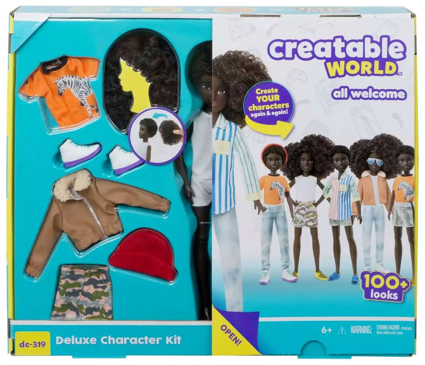Creatable World Black Curly Hair Deluxe Character Kit DC-319 Mattel ...