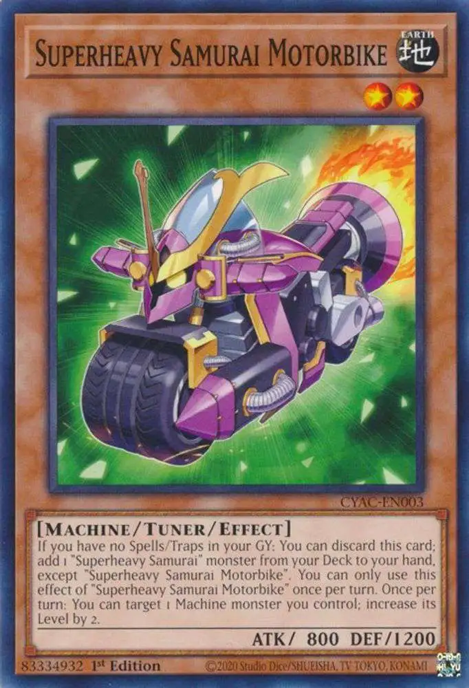 YuGiOh Trading Card Game Cyberstorm Access Single Card Common Superheavy Samurai Motorbike CYAC ...