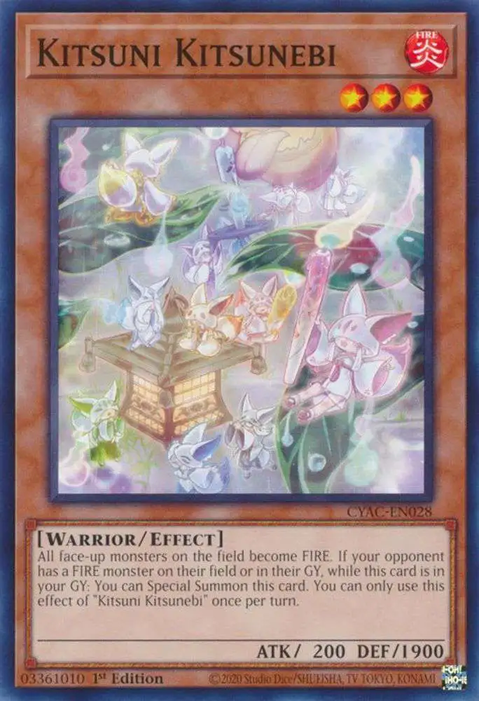 YuGiOh Trading Card Game Cyberstorm Access Single Card Common Kitsuni Kitsunebi CYAC-EN028 - ToyWiz