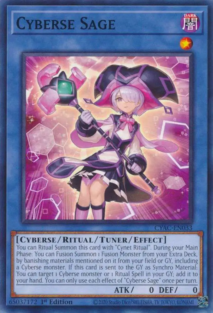 YuGiOh Trading Card Game Cyberstorm Access Single Card Common Cyberse Sage CYAC-EN033 - ToyWiz