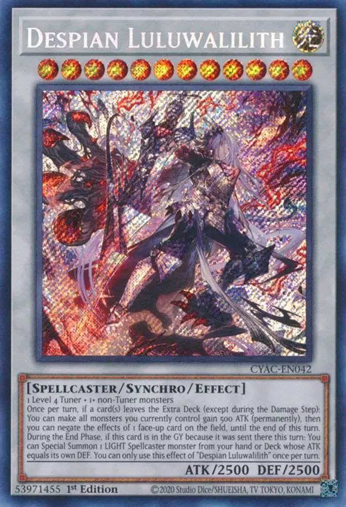 YuGiOh Trading Card Game Cyberstorm Access Single Card Secret Rare Despian Luluwalilith CYAC ...