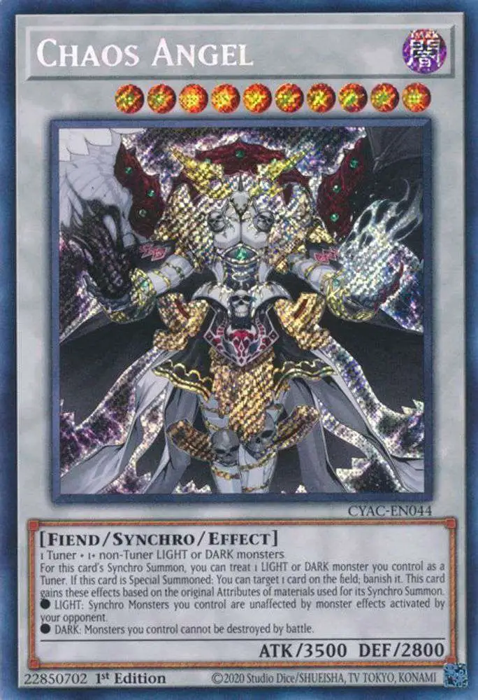YuGiOh Trading Card Game Cyberstorm Access Single Card Secret Rare Chaos Angel CYAC-EN044 - ToyWiz