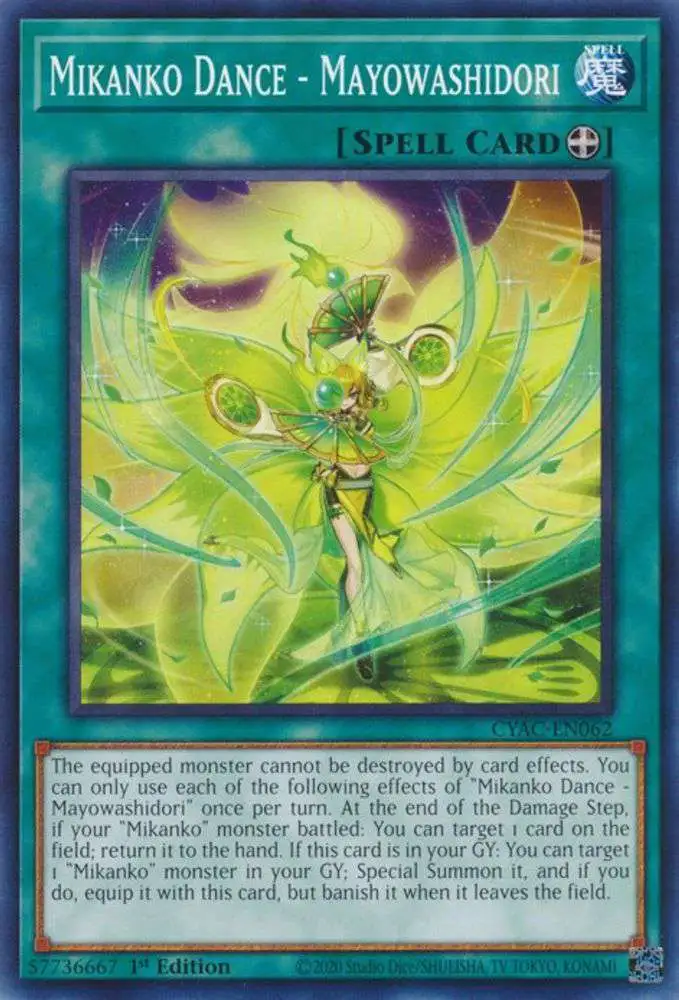 YuGiOh Trading Card Game Cyberstorm Access Single Card Common Mikanko Dance - Mayowashidori CYAC ...