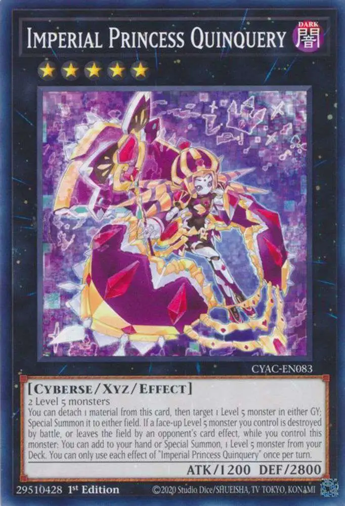 YuGiOh Trading Card Game Cyberstorm Access Single Card Common Imperial Princess Quinquery CYAC ...