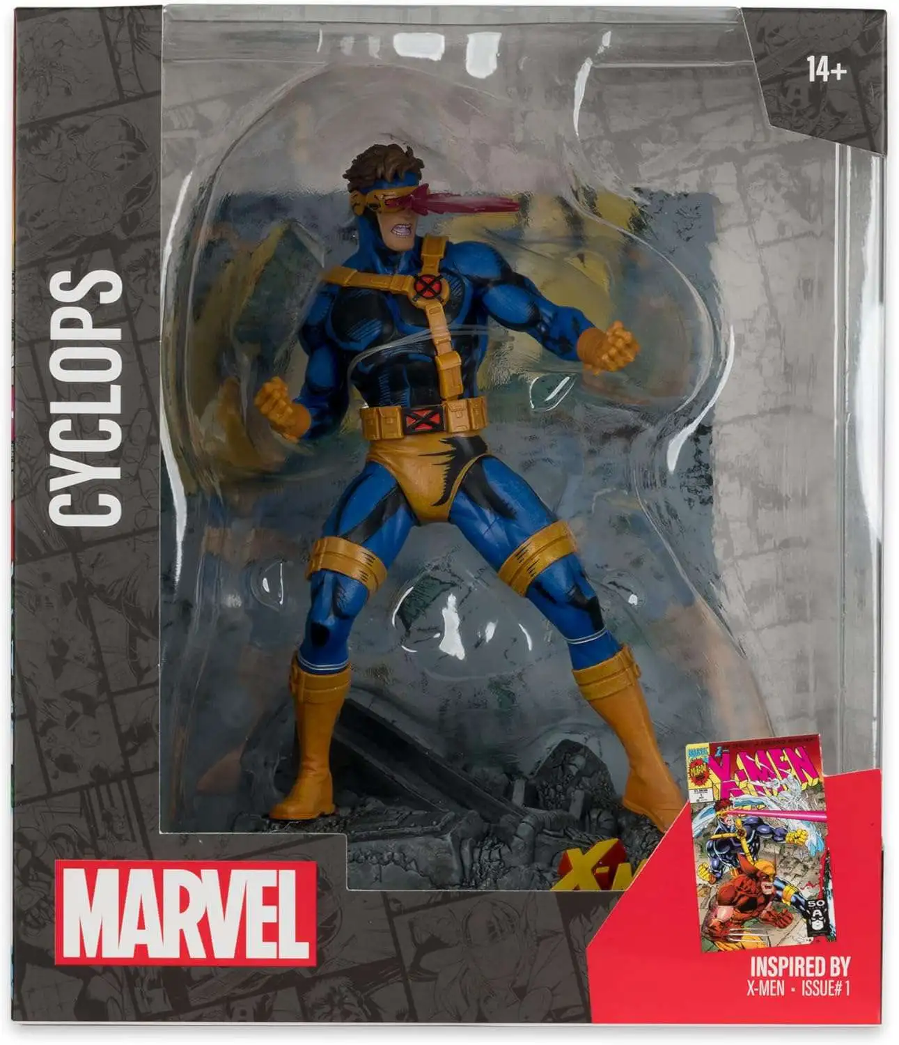 McFarlane Toys Marvel Cyclops 110 Posed Figure with Scene X-Men 1 - ToyWiz