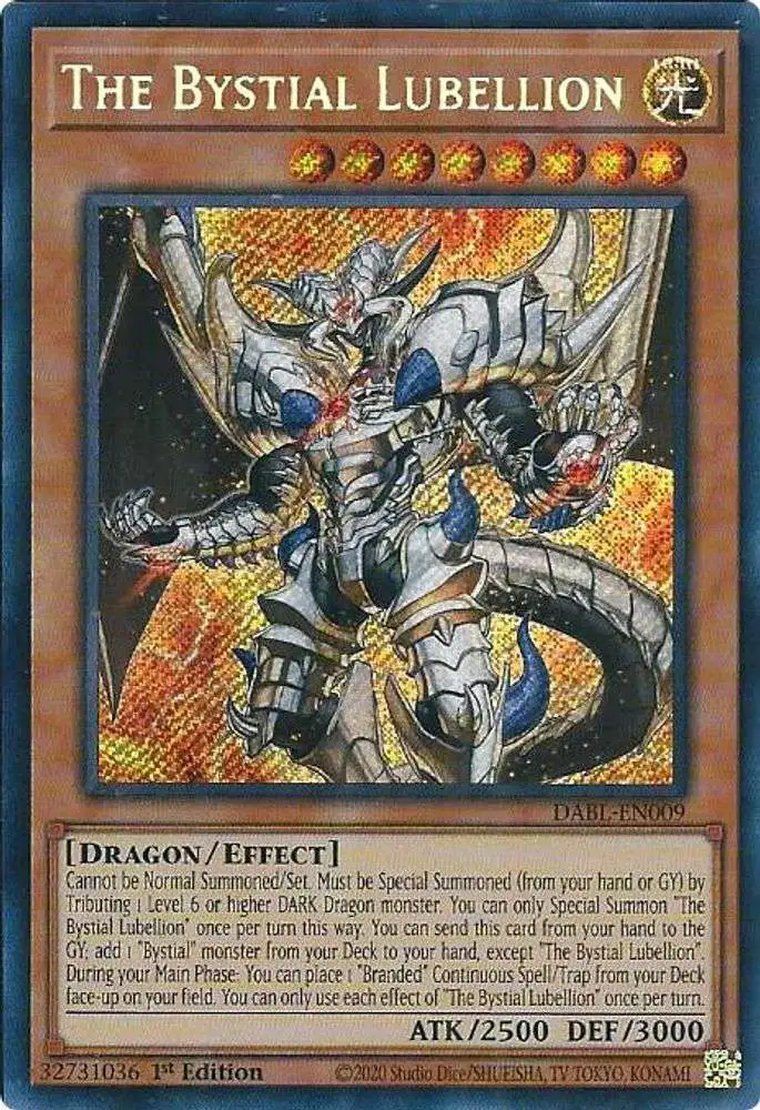 YuGiOh Darkwing Blast Single Card Secret Rare The Bystial Lubellion DABL-EN009 - ToyWiz