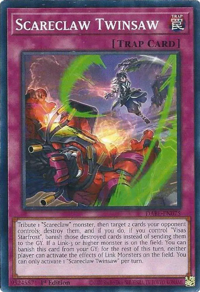 YuGiOh Darkwing Blast Single Card Common Scareclaw Twinsaw DABL-EN075 - ToyWiz