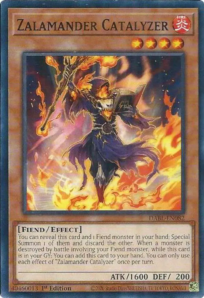 YuGiOh Darkwing Blast Single Card Common Zalamander Catalyzer DABL-EN082 - ToyWiz