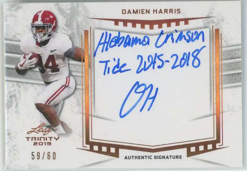 NCAA Leaf 2019 Leaf Trinity Damien Harris Alabama Crimson Tide 2015 ...
