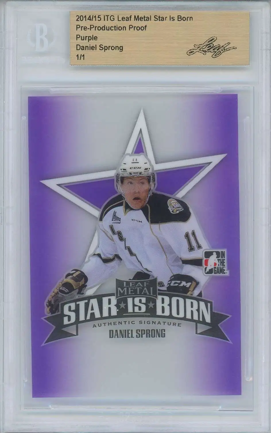 NHL Leaf 2014-15 ITG Leaf Metal Single Card 11 Pre-Production Proof ...