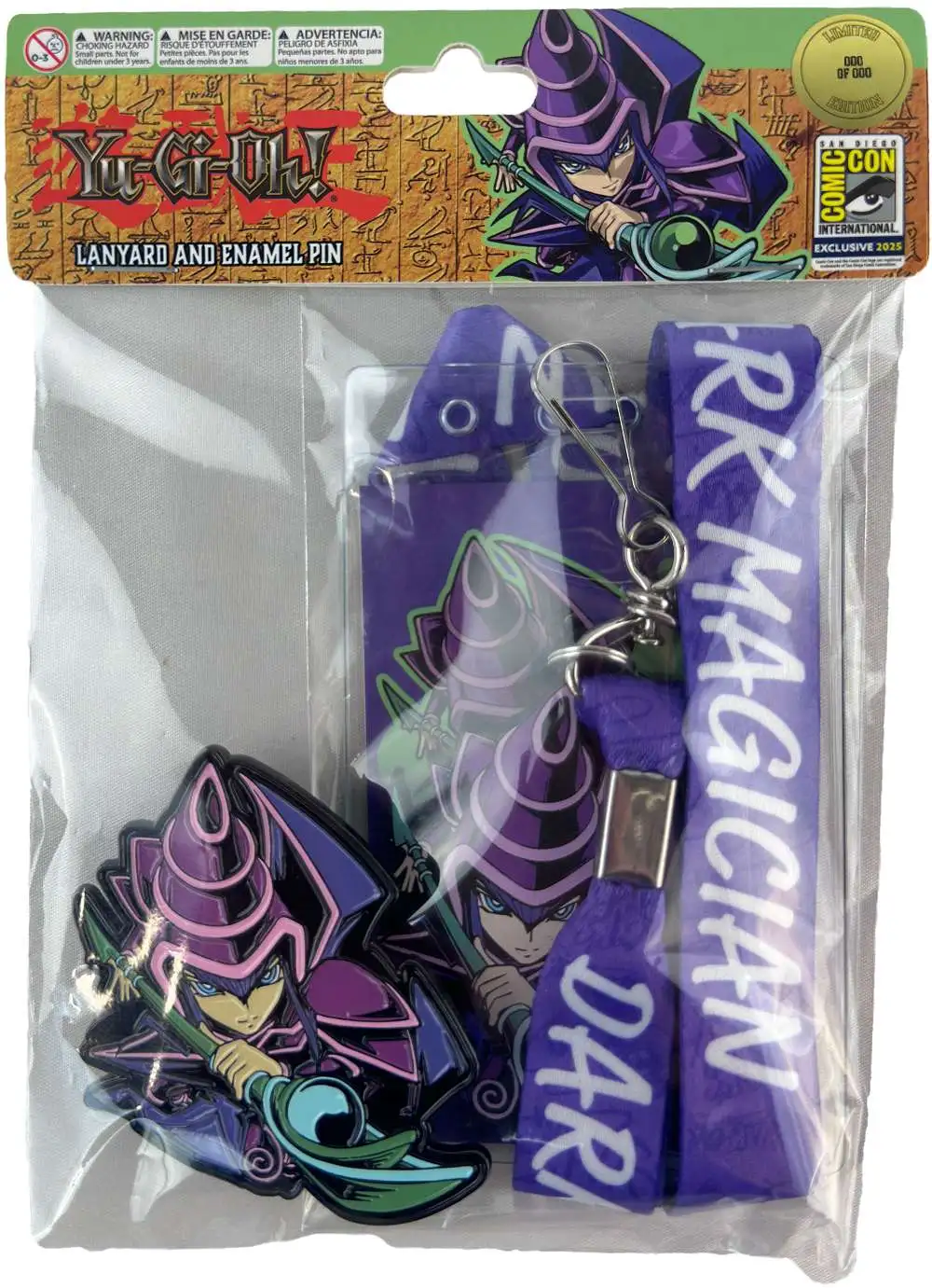 YuGiOh Dark Magician Exclusive Lapel Pin Lanyard Set SDCC Comic Con ...