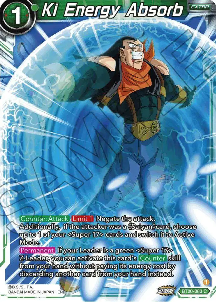 Dragon Ball Super Trading Card Game Power Absorbed Single Card Common Ki Energy Absorb BT20-083 ...