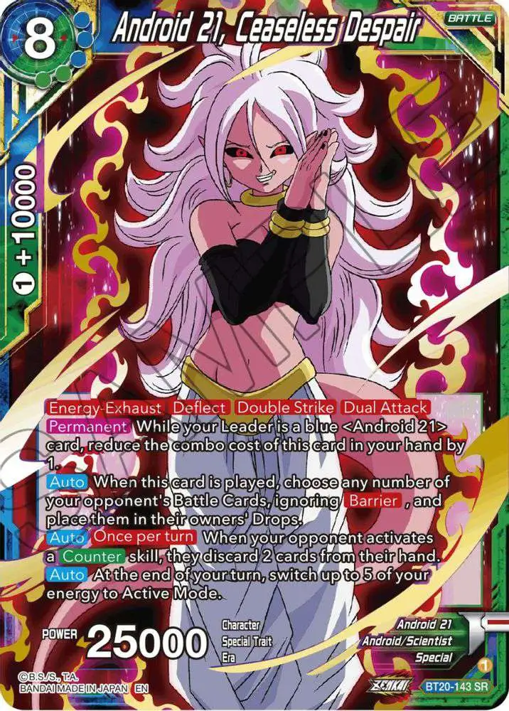 Dragon Ball Super Trading Card Game Power Absorbed Single Card Super Rare Android 21, Ceaseless ...