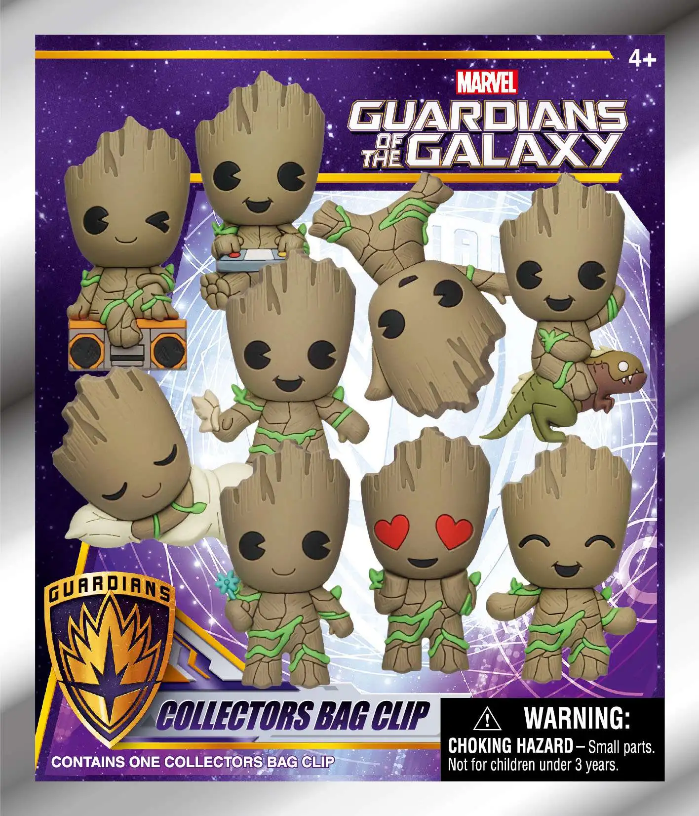 Marvel 3D Figural Foam Bag Clip Faces of Groot Mystery Pack 1 RANDOM ...