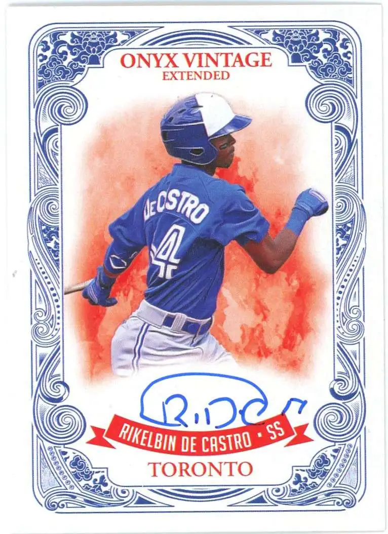 MLB 2021 Onyx Vintage Extended Rikelbin De Castro Blue Ink 400 ...